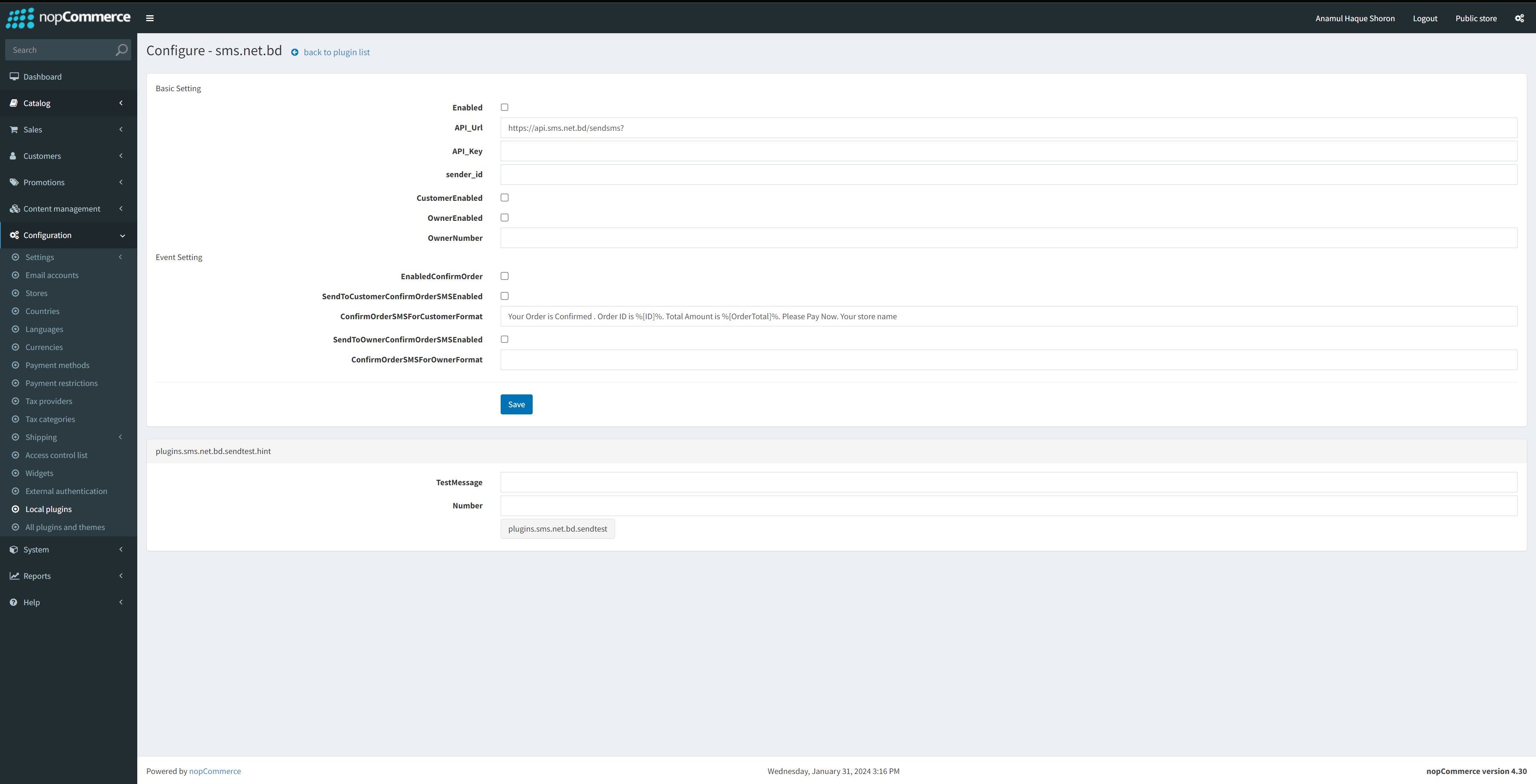 NopCommerce SMS Plugin - Send Bulk SMS, OTP, and Marketing Messages